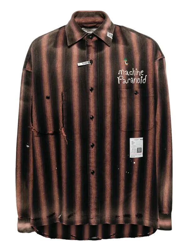 Mihara Yasuhiro Embroidered Shirt - Brown