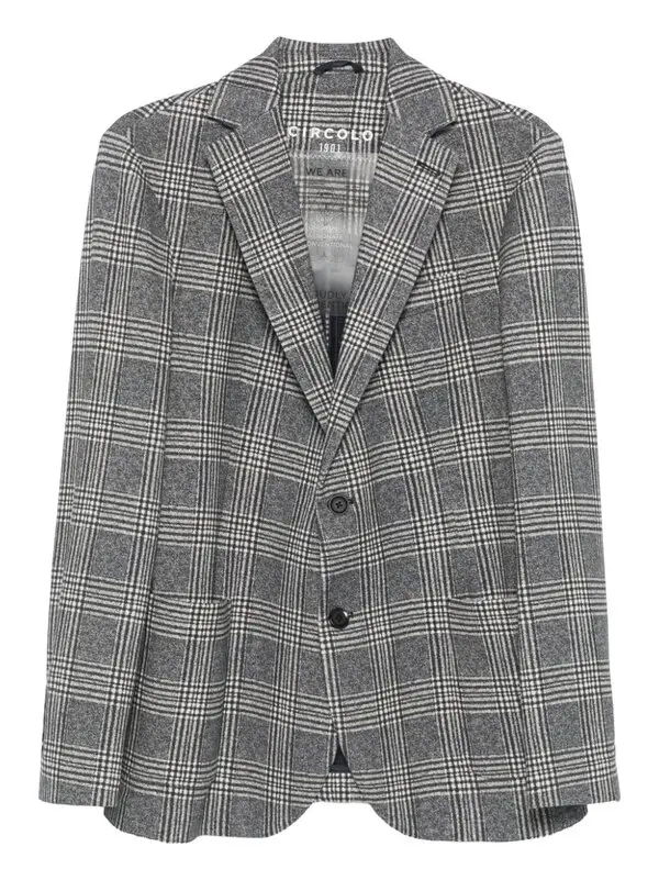 CIRCOLO 1901 Prince-of-wales-check Blazer - Blue