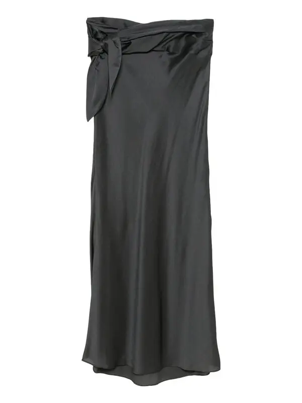 Christopher Esber Wrapped Silk Skirt - Grey