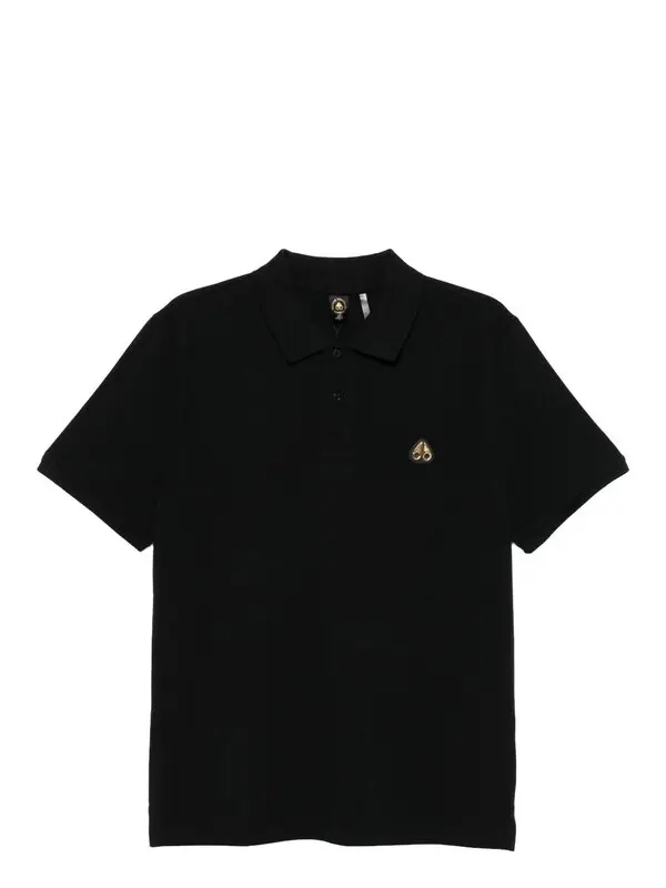 Moose Knuckles Everett Gold Polo Shirt - Black