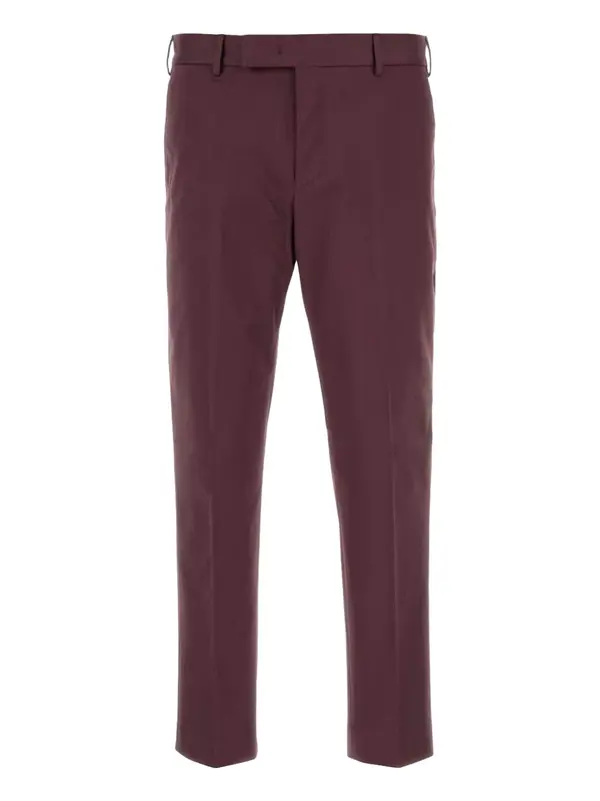 PT TORINO Pressed-crease Tapered Trousers - Red