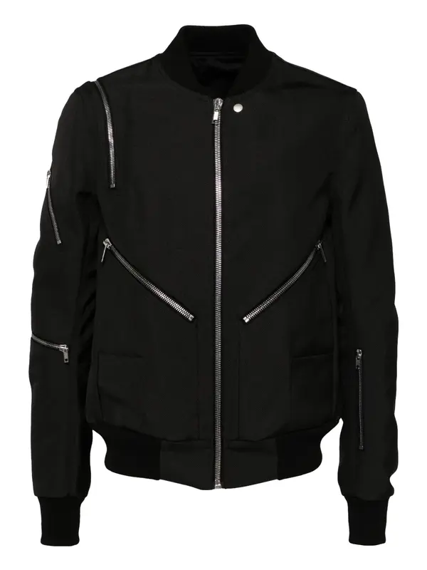 Rick Owens Zip Detailing Bomber Jacket - Black