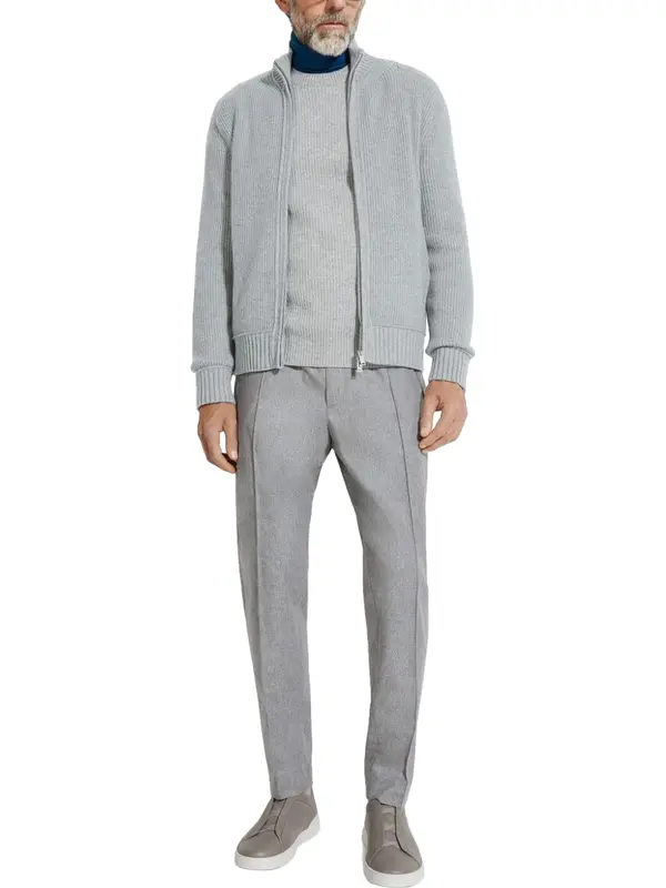 Zegna Oasi Cashmere Cardigan - Grey