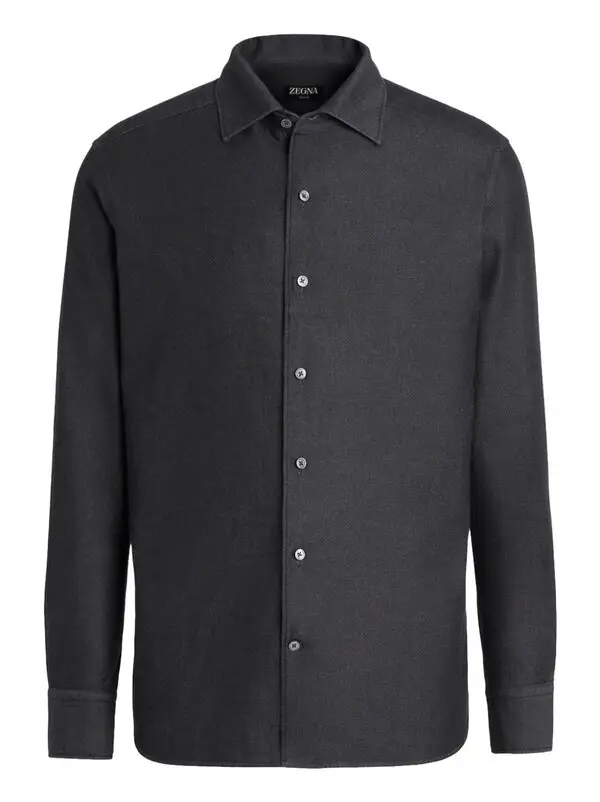Zegna Spread-collar Shirt - Grey