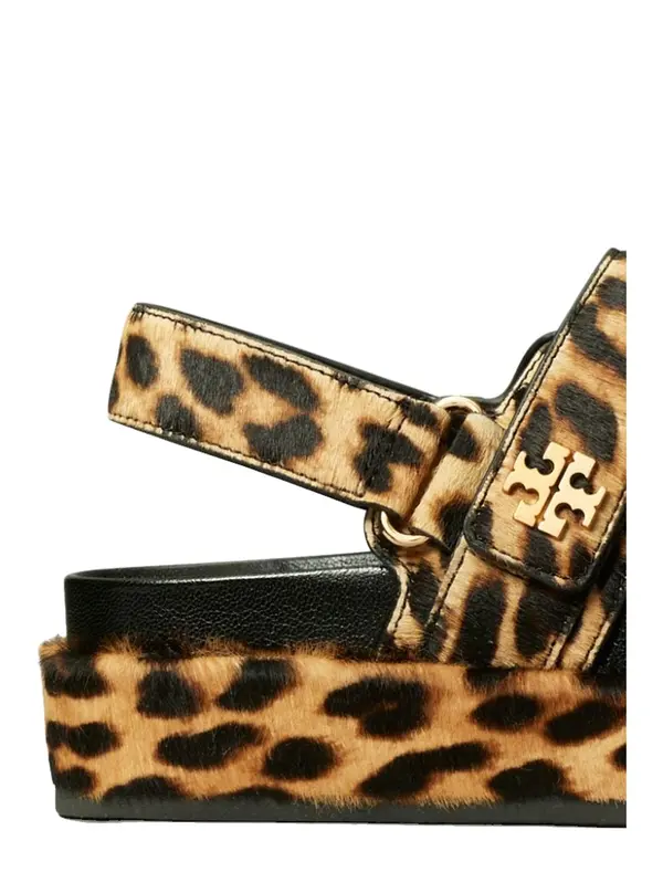 Tory Burch Kira Leopard Platform Sandals - Neutrals