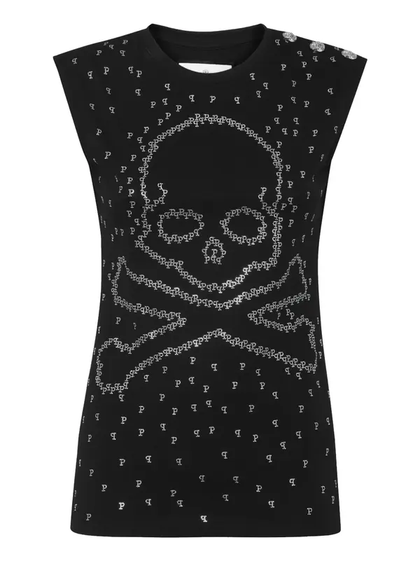 Philipp Plein Skull & Bones Tank Top - Black