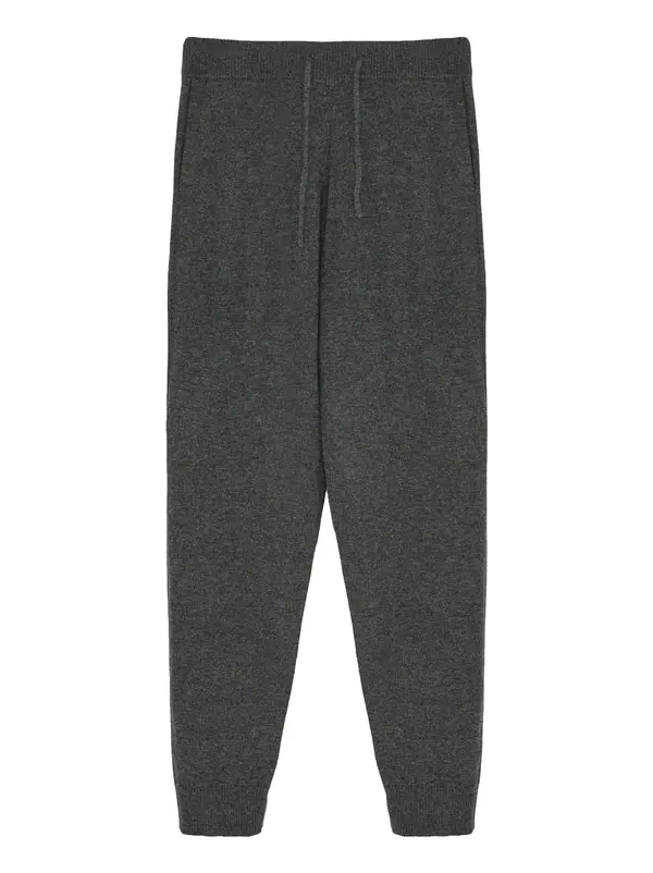 YVES SALOMON Knitted Track Pants - Grey