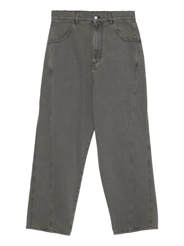 Andrea Ya'aqov Wide-leg Denim Jeans - Grey