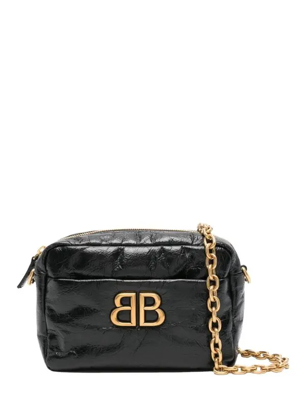 Balenciaga Mini Monaco Shoulder Bag - Black