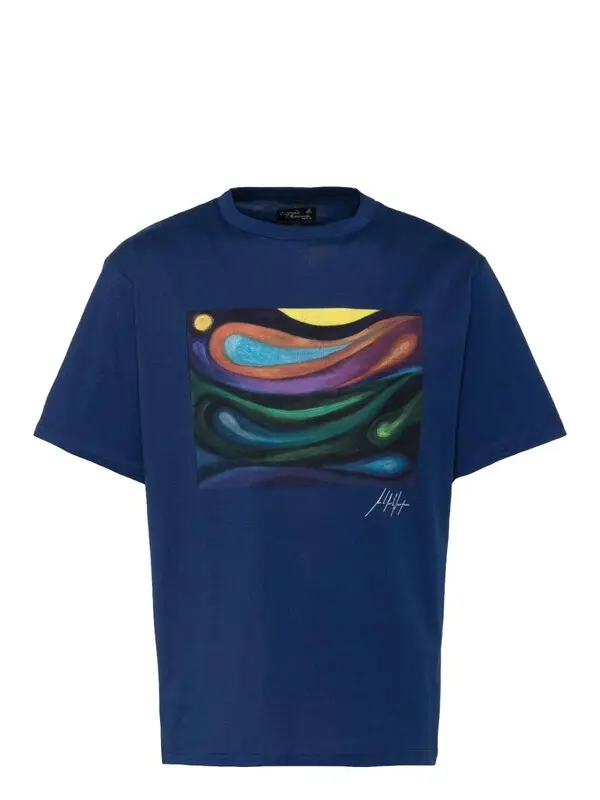 AGNÈS B. Graphic-print T-shirt - Blue