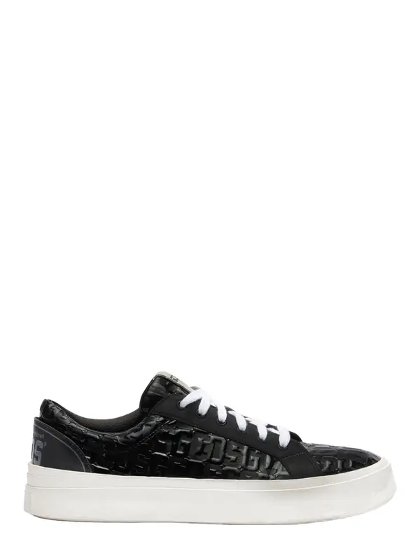Gcds Patent-monogram Sneakers - Black