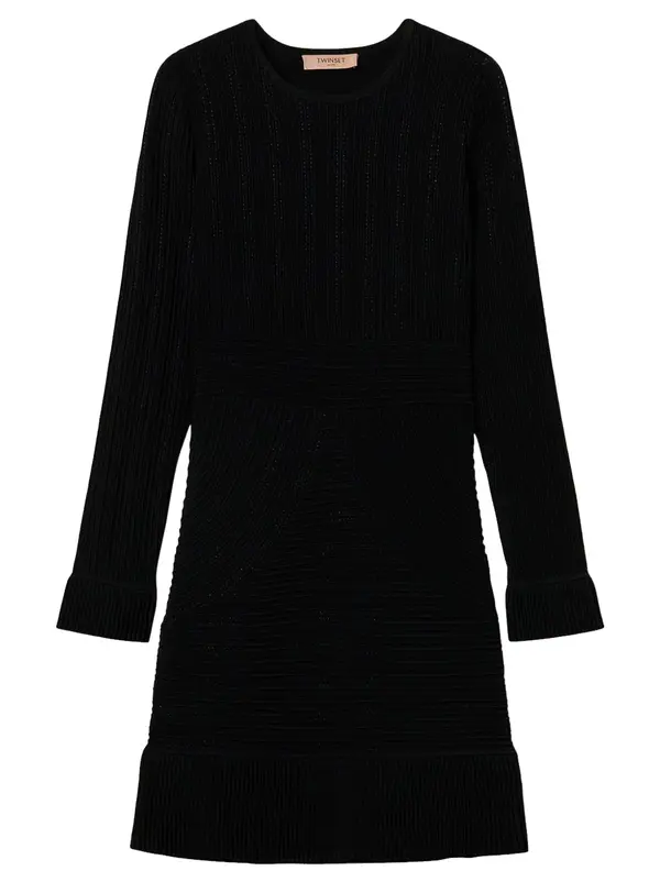 TWINSET Long-sleeved Mini Dress - Black
