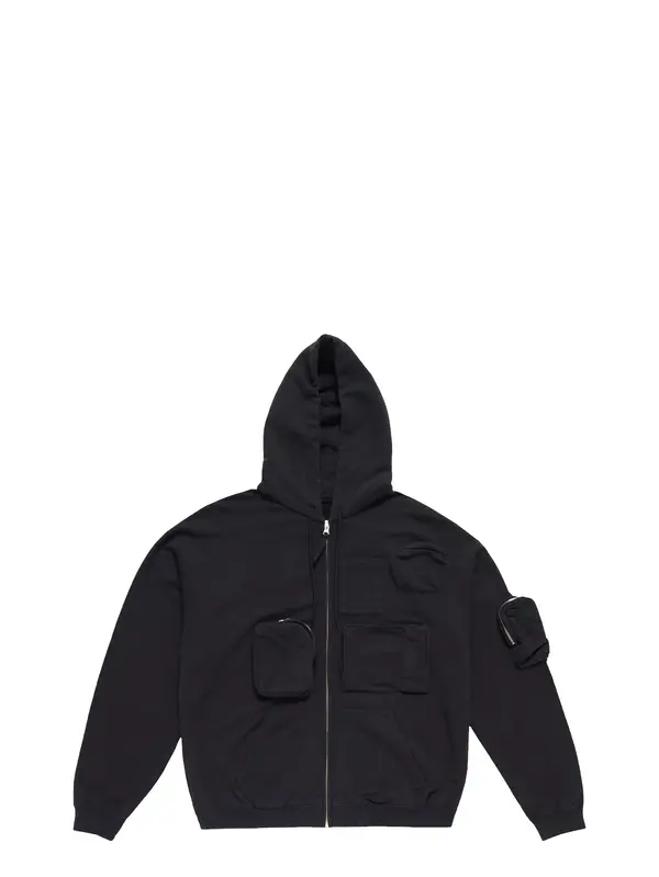 MAISON MARGIELA Cargo Pockets Hoodie - Black