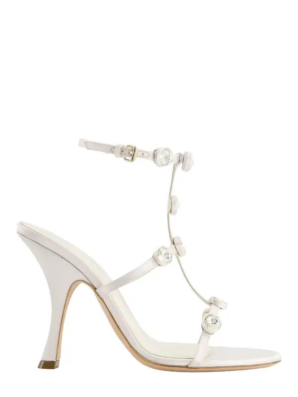 Giambattista Valli 110mm Rhinestone-embellished Sandals - White
