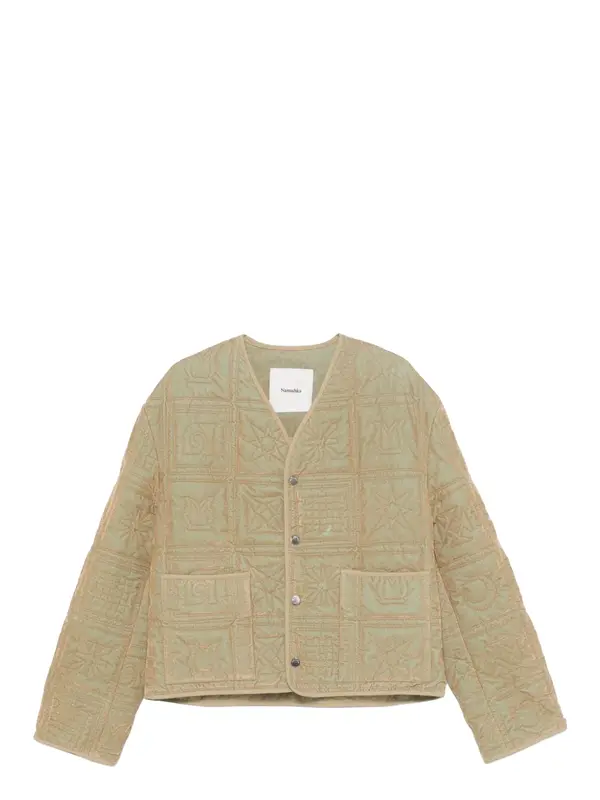 Nanushka Adara Quilted Jacket - Neutrals