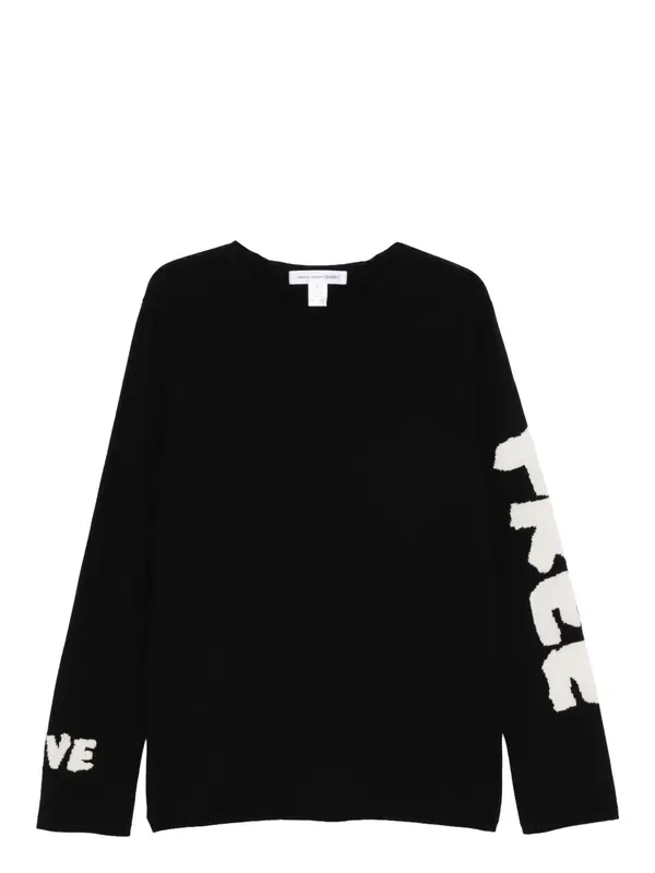 Comme Des Garçons Intarsia-knit Sweater - Black
