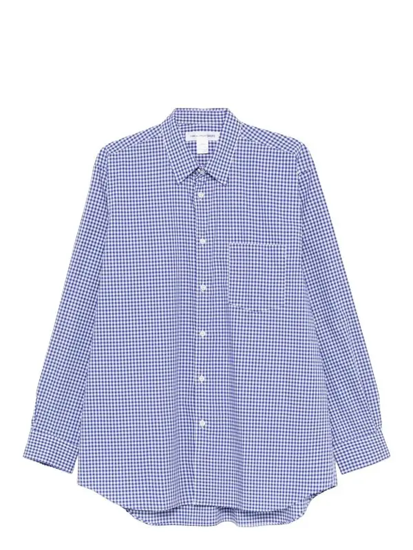 Comme Des Garçons Gingham-pattern Shirt - White