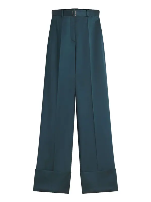 LANVIN Belted Wide Leg Trousers - Blue