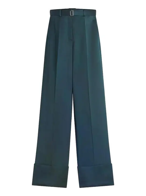 LANVIN Belted Wide Leg Trousers - Blue