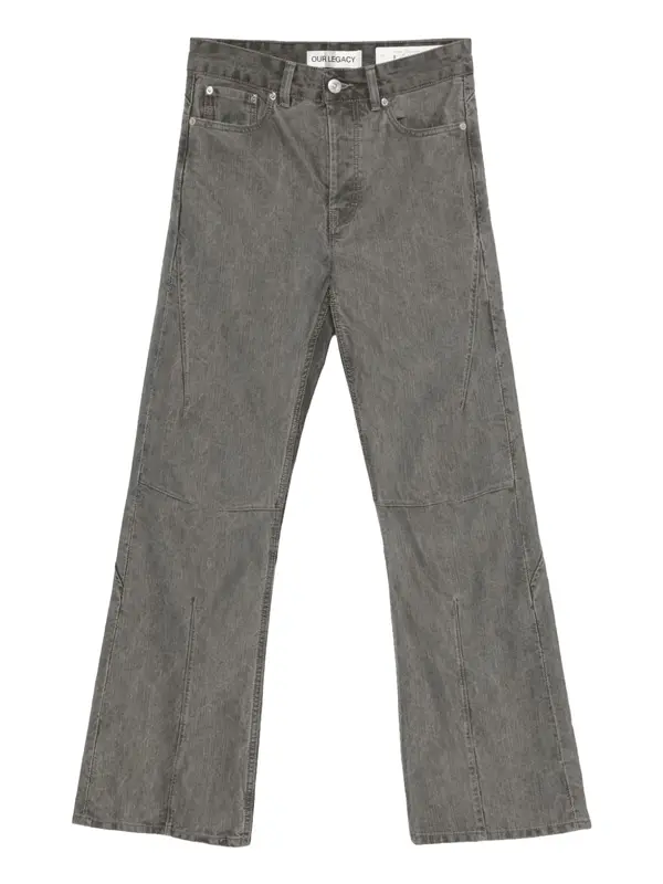 Our Legacy Moto Cut Straight Leg Jeans - Grey