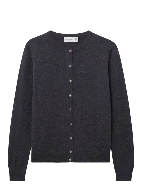 Pringle Of Scotland Crew-neck Cashmere Cardigan - Grey
