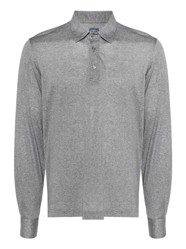 Fedeli Wool Polo Shirt - Grey
