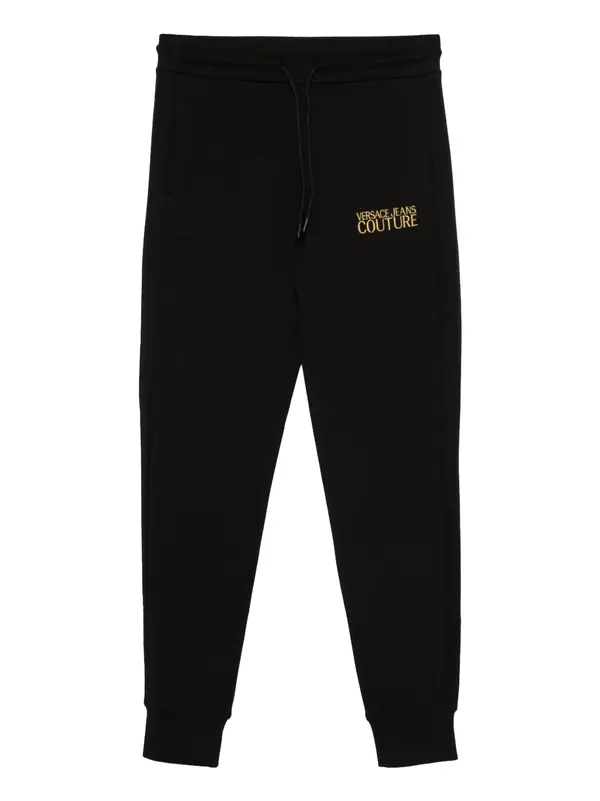 Versace Logo-embroidered Track Pants - Black
