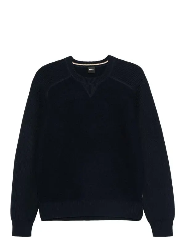 BOSS Panelled Sweater - Blue