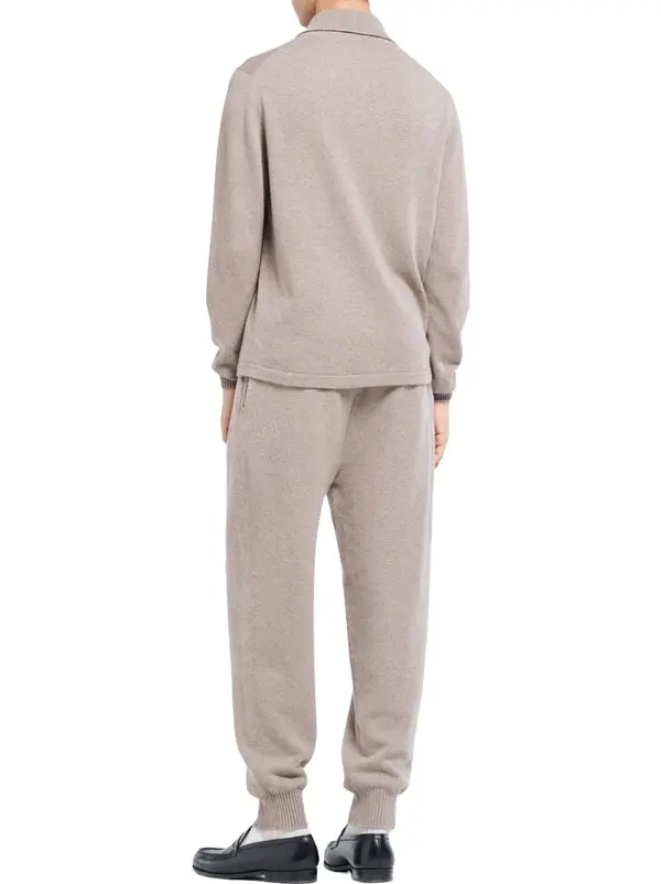 BARRIE B Label Cashmere Trousers - Neutrals