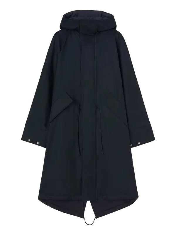 JIL SANDER Hooded Padded Parka Coat - Blue