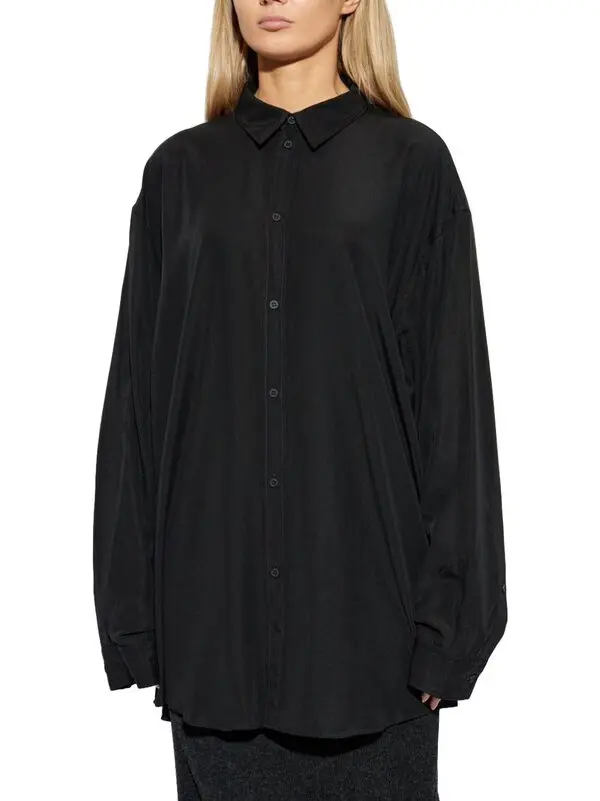 Balenciaga Crinkled Shirt - Black