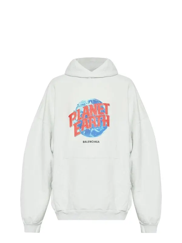 Balenciaga Planet Earth Hoodie - White
