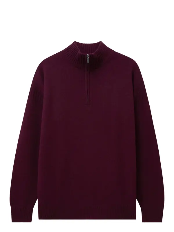 Pringle Of Scotland Zip Cashmere Jumper - Red