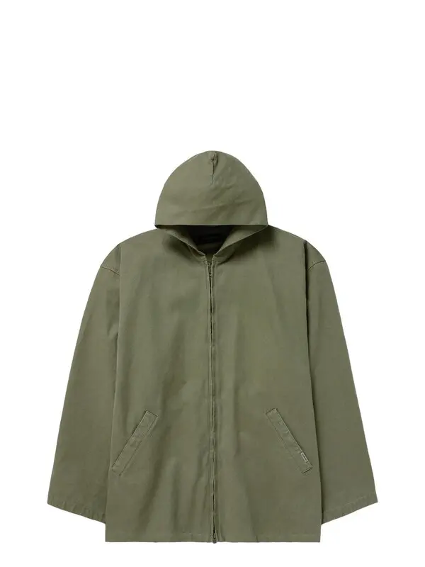 Balenciaga Cotton-canvas Hooded Jacket - Green