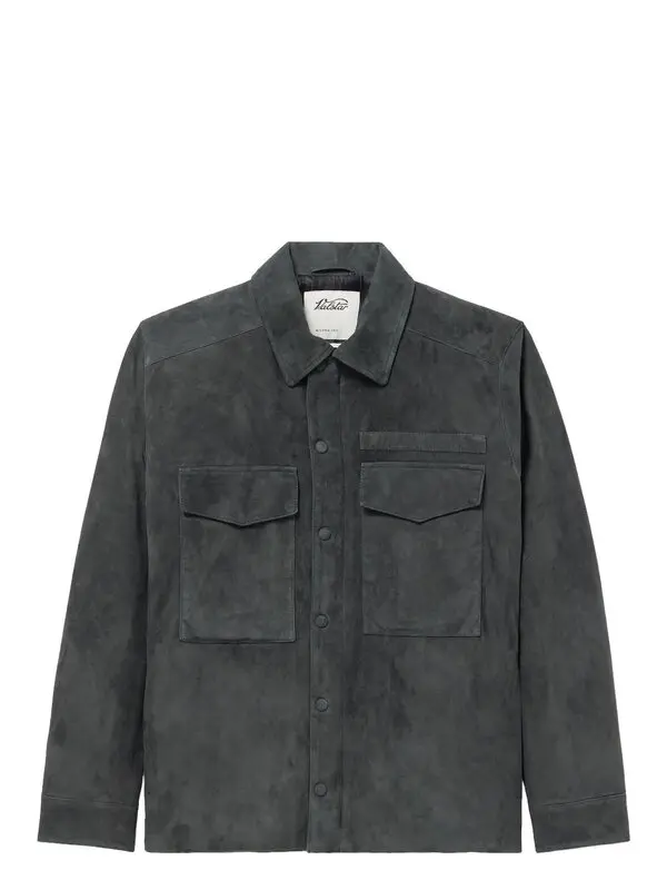 VALSTAR Robert Padded Suede Jacket - Gray