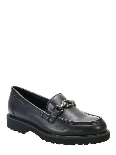 DAVID TATE Magical Rhinestone Lug Loafer - Black Nappa