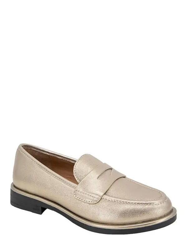 KENNETH COLE Cybil Loafer Flats - Gravel Leather