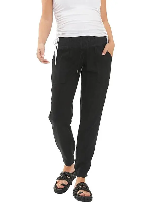 RIPE MATERNITY Tencel Off Duty Cargo Pant - Black