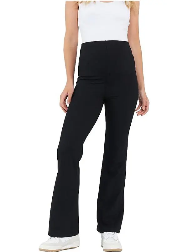 RIPE MATERNITY Jonah Rib Flare Pant - Black