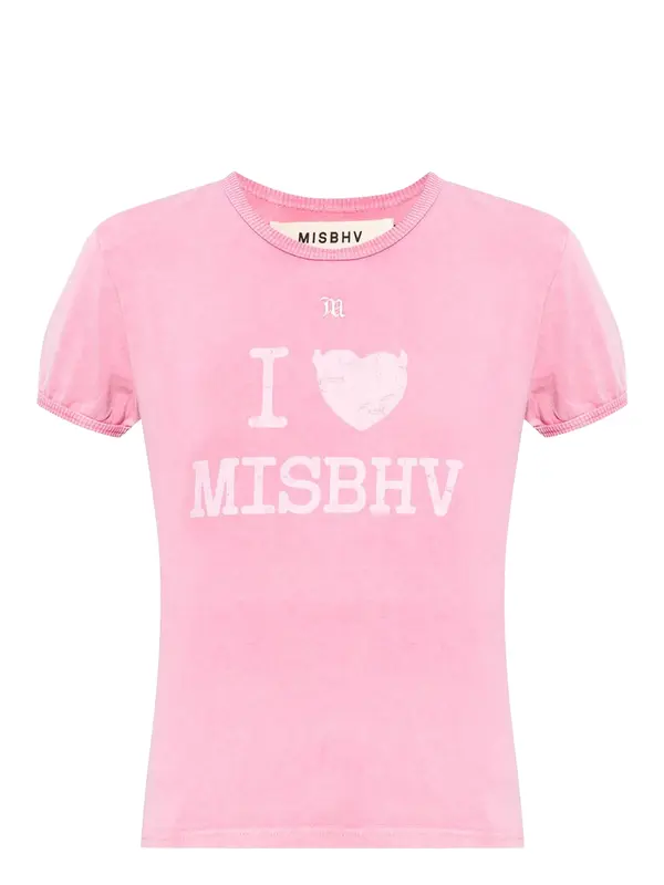 MISBHV Logo Print T-shirt - Pink
