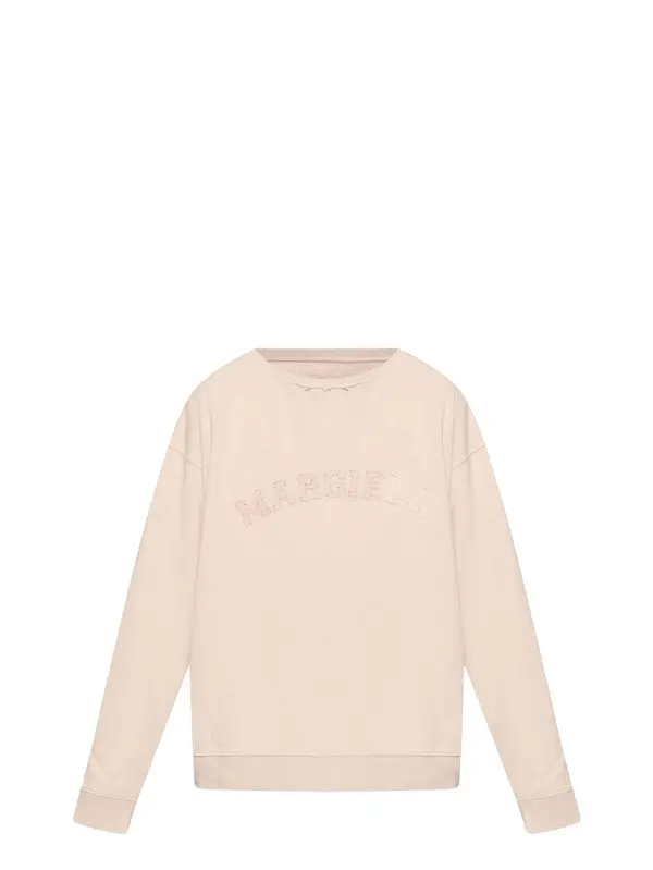 MAISON MARGIELA Logo Embroidered Sweatshirt - Neutrals