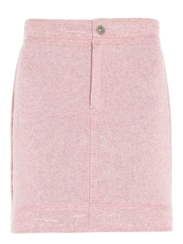 BARRIE Contrast-stitch Mini Skirt - Pink
