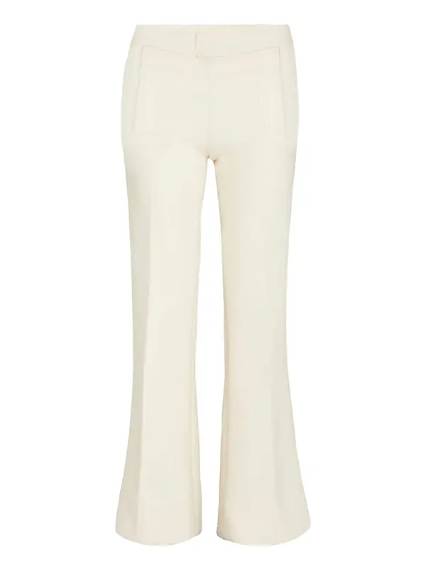 Giambattista Valli Gabardine Flared Trousers - Neutrals