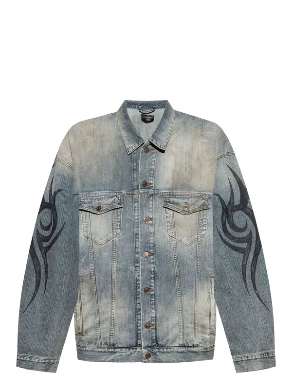 Balenciaga Y2k Denim Jacket - Blue