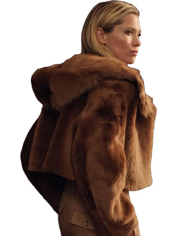 REISS Laure Removable-hood Jacket - Tan