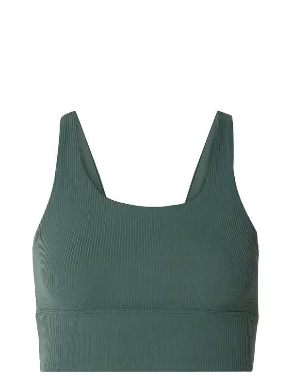Nike Zenvy Ribbed Dri-fit Infinasoft Sports Bra - Green