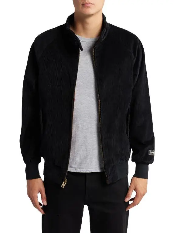 SCHOTT Corduroy Bomber Jacket - Black