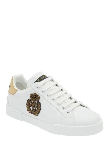 Dolce & Gabbana Portofino Crest Sneakers - White