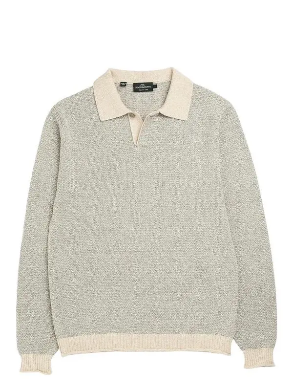 Rodd & Gunn Marlin Cotton-blend Polo Sweater - Smoke