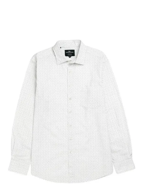 Rodd & Gunn Middle Peak Geometric Cotton Button-front Shirt - Snow